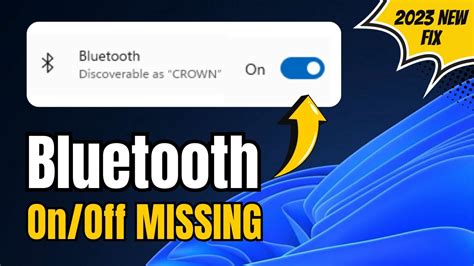 Bluetooth On Off Button Is Missing In Windows 10 11 2024 NEW Fix Bluetooth Missing YouTube