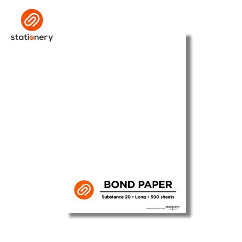 Bond Paper Substance 20 500 Sheets Long Sm Stationery