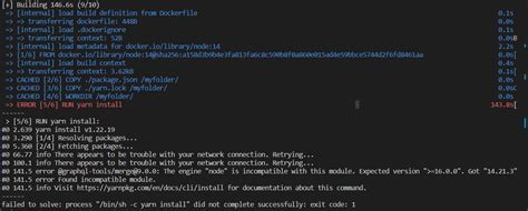 Docker Compose Build 했을때 에러 인프런 커뮤니티 질문and답변