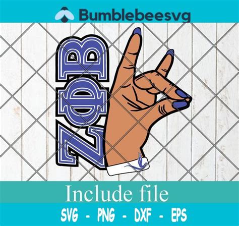 Zeta Phi Beta Hand Sign Svg Zeta Phi Beta Svg Hand Sign Svg Png Dxf Cricut Silhouette Zeta Phi