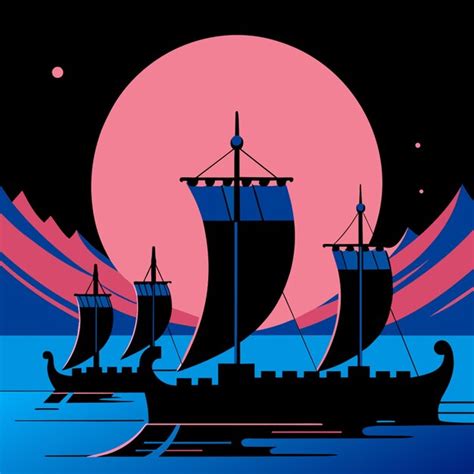 Premium Vector Triremes Vector Illustration Flat 2