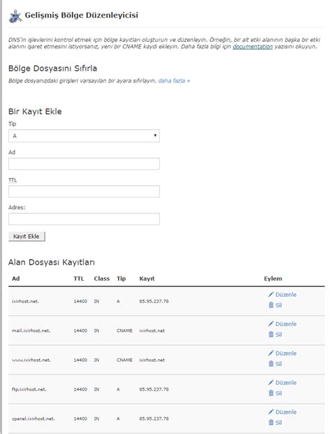 Cpanel Hosting Dns Yönetimi Blog İxirhost