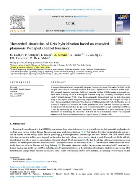Pdf Theoretical Simulation Of Dna Hybridization Based On Cascaded