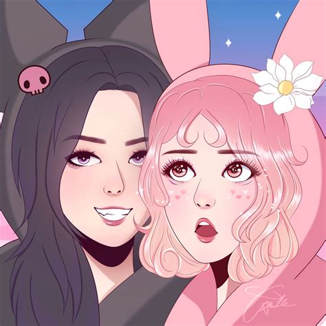 Sanrio My Melody Kuromi Fanart Fan Art Anime Art