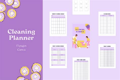 Cleaning Planner Canva Templates