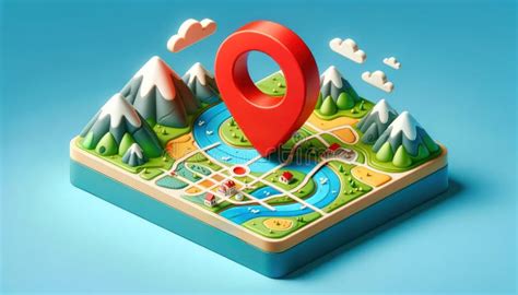 City Map And Red Pin Pointer Location Travel Navigation Gps Concept Stock Illustration