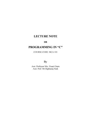 Basics Of C Object Oriented Programming Language Object Oriented Programming In C Studocu