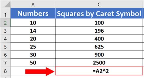 How To Square A Number In Excel Spreadcheaters