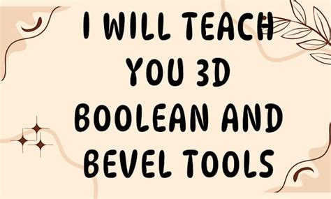 Teach You 3d Boolean And Bevel Tools On Blender By Vickyart64565 Fiverr