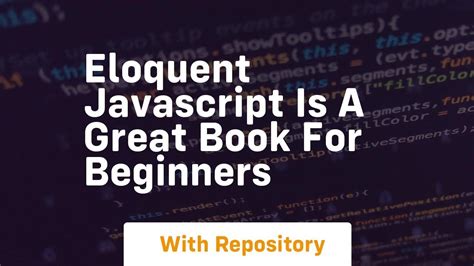 Eloquent Javascript Is A Great Book For Beginners Youtube