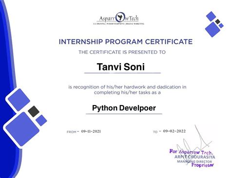 Tanvi Soni On Linkedin Internship Tech Python Developer Opportunity