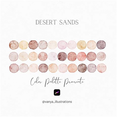 Desert Sands Procreate Color Palette Procreate Swatches Color Swatches Procreate Digital