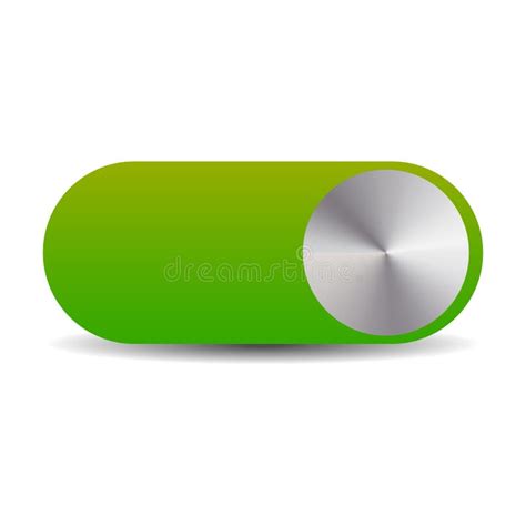 On Off Power Button Switch Toggle Slider Touchscreen Button Stock Vector Illustration Of