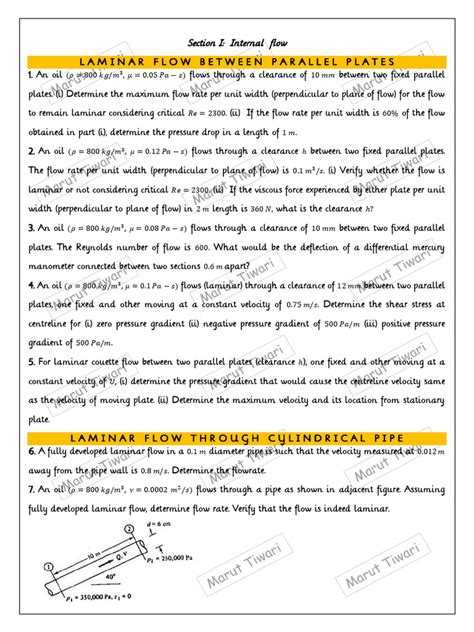 5 Viscous Incompressible Flow Dpps 21 12 2021 Pdf Fluid Dynamics Reynolds Number