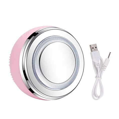 Badu Bg 2в1 Led светлина Почистващ препарат за лице Масаж Силиконова четка за измиване Нагряване