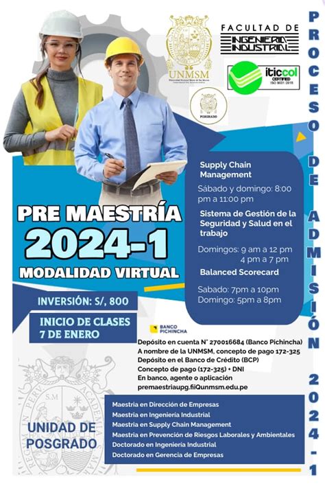 Pre Maestría Modalidad Virtual Unidad de Posgrado FII UNMSM