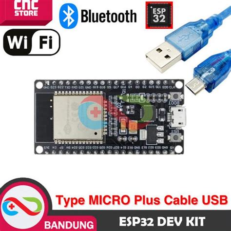 Jual Esp32 Esp 32 Doit Wifi Bluetooth Iot Development Plus Kabel Data