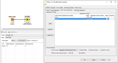 GroupBy Pattern Based Aggregation KNIME Analytics Platform KNIME