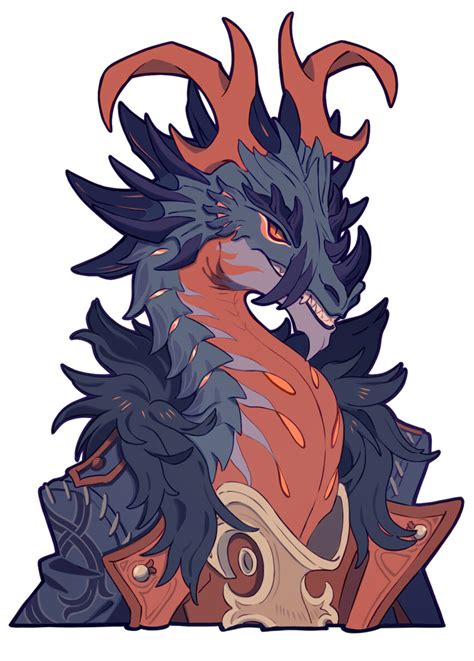 B I A Original Highres Babe Armor Black Horns Breastplate Coat Dragon Dragon Babe