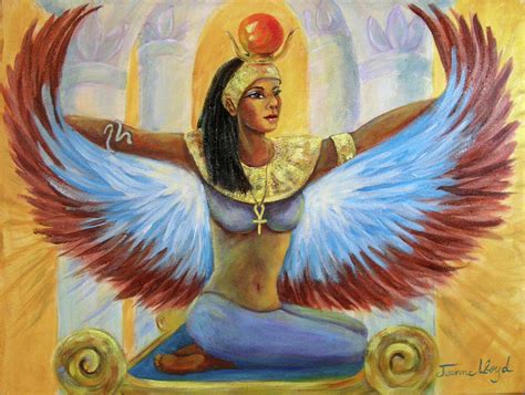 Egyptian Goddess Isis Painting By Jeanne Lloyd Fine Art America