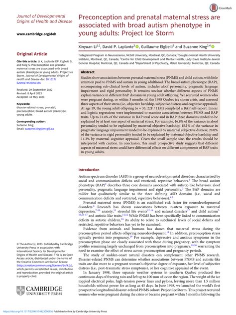 Pdf Preconception And Prenatal Maternal Stress Are Associated With
