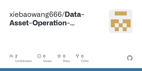 Github Xiebaowang666 Data Asset Operation Platform