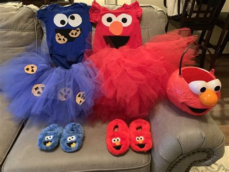 Cookie Monster And Elmo Costumes Elmo Costume Monster Cookies Elmo