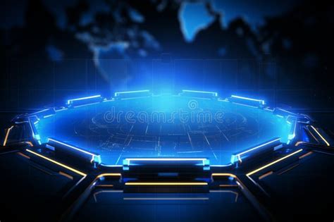 Blue Glow Abstract Futuristic Tech Backdrop With Captivating Blue Glow Abstract Futuristic Tech Backdrop With Captivating