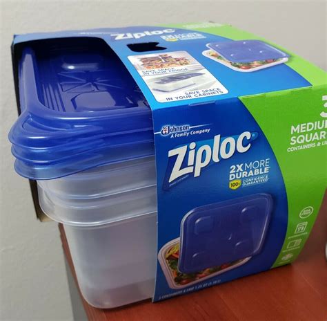 Ziploc Food Storage Container Set Medium Square