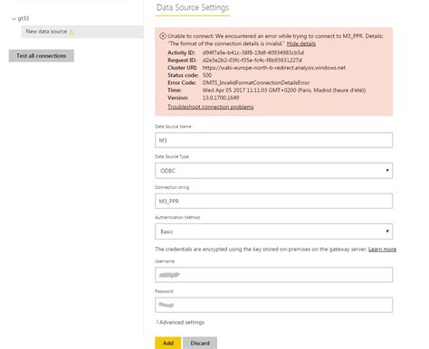 Error Odbc Data Source The Format Of The Connecti Microsoft Fabric Community