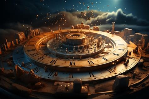 Premium Ai Image Clock Ticks Away Time Conception