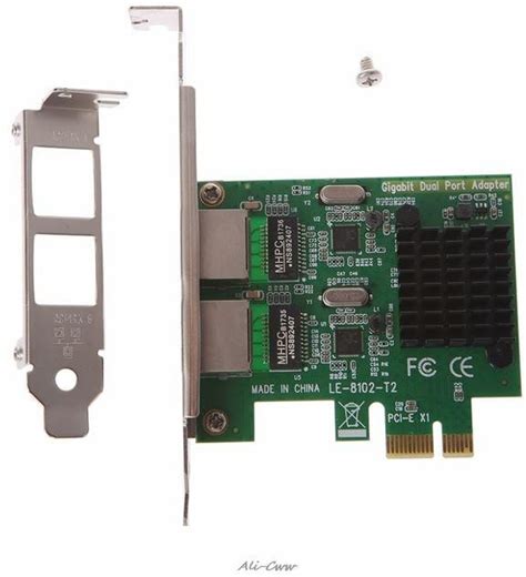 Dual Port PCI Express PCI E X1 Gigabit Ethernet Network Card 10 100 1000Mbps Rate LAN Adapter