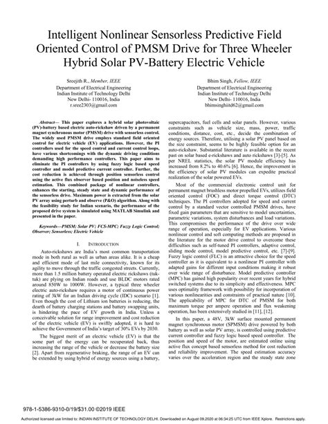 Pdf Intelligent Nonlinear Sensorless Predictive Field Oriented