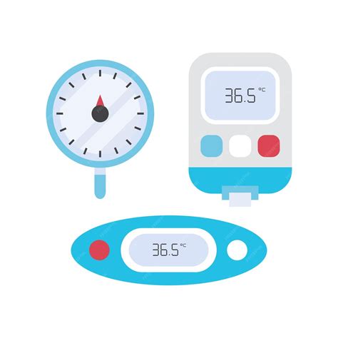 Premium Vector Electronic Modern Thermometer With Screen For Displaying Body Temperature