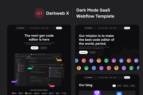 Darkweb X Dark Mode Webflow Template Brix Templates Webflow