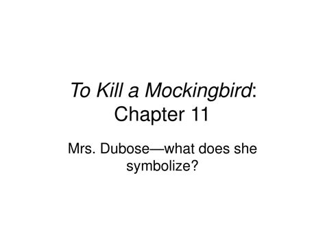 Ppt To Kill A Mockingbird Chapter 11 Powerpoint Presentation Free