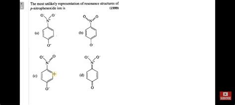 The Most Unlikely Representation Of Resonance Structures Of P Nitrophenox