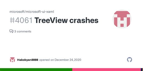 Treeview Crashes · Issue 4061 · Microsoftmicrosoft Ui Xaml · Github