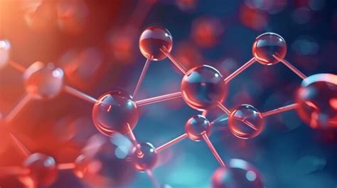 Complex Molecular Structures With Glowing Connections And Bokeh Premium Ai Generated Image