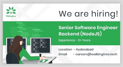 Walkingtree Technologies On Linkedin Recruitment Recruiting Walkingtree Nodejsjobs Nodejs