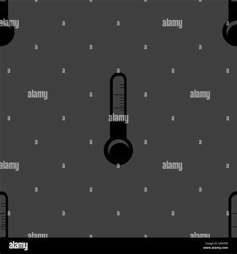 thermometer web icon flat design seamless gray pattern stock vector