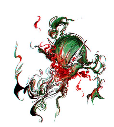 Lotosu Gardevoir Nintendo Pokemon 1girl Arm Up Bob Cut Chromatic