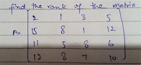 solved find the rank of the matrix [math]