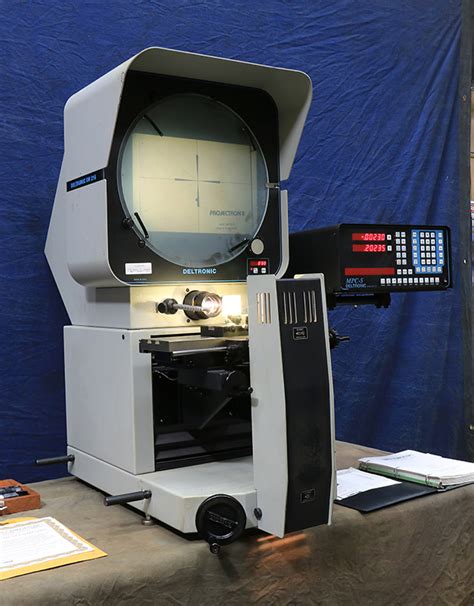 16 Screen Deltronic Dh216 Mpc5 Erect Image Mpc5 Dro Optical Comparator Ref No 158985