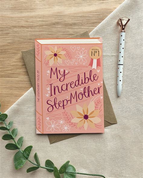 My Incredible Step Mother Book Greeting Card Handmade Nottingham