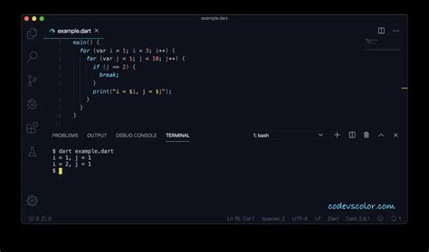 Dart Break Statement Explanation With Example Codevscolor