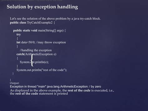 exception handling finally catch throw throws try pptx