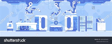 Robotics Computer Room Over Royalty Free Licensable Stock Illustrations Drawings