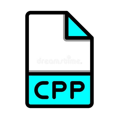 Cpp File Type Format Icon Extension Document Files Icons Symbol With Flat And Outline Style