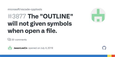 The Outline Will Not Given Symbols When Open A File · Issue 3877 · Microsoft Vscode Cpptools